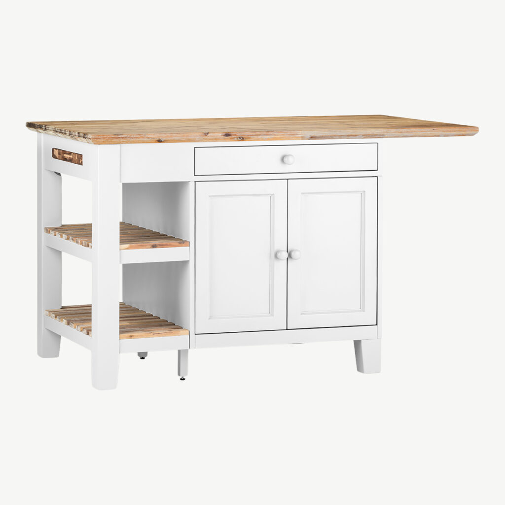 Florence White Kitchen Island | furniture.co.uk