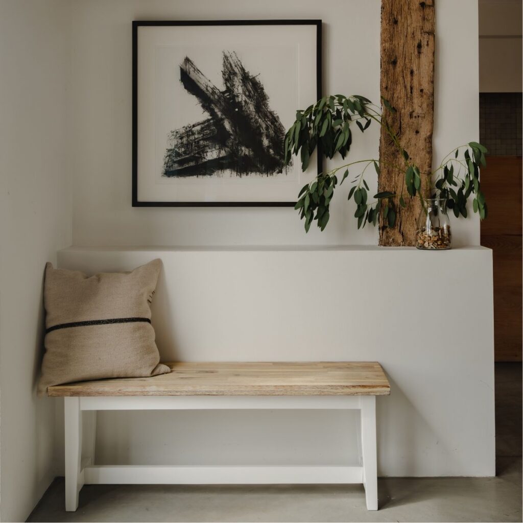Florence White Kitchen and Dining Table Bench - 120cm